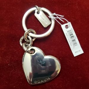 Coach | Accessories | Coach Horsecarriage Heart Key Chainfobcharm Nwt ...